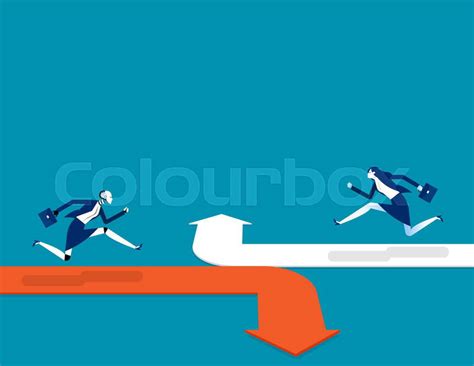 Robot Running On The Different Arrow Opposite Direction Bus Colourbox