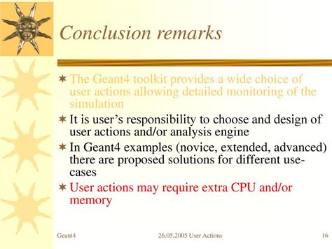 Geant4user Actions And Analysis Ppt Download