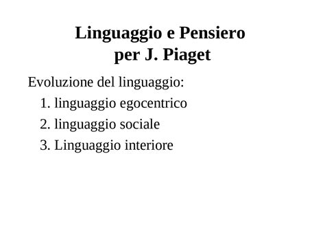 Critica Teoria Di Piaget E Neopiagettiani Docsity