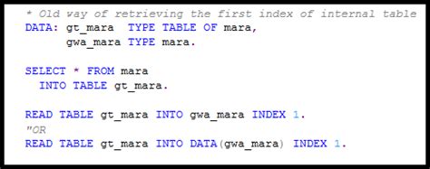 sap abap 7 40 table expressions to read and modify internal table