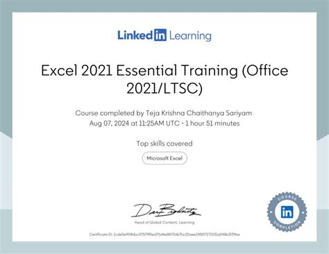 Teja Krishna Chaithanya Sariyam On Linkedin Certificate Of Completion