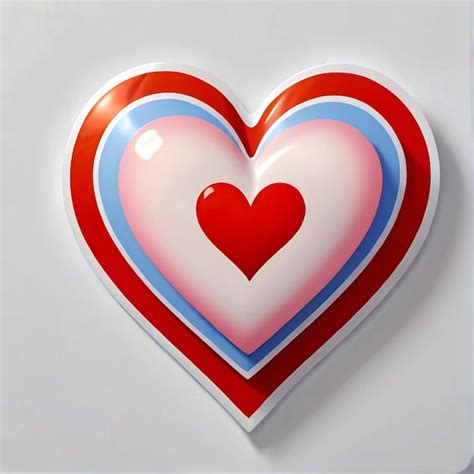 Premium Photo Cute Heart Cartoon Stickers 3d Sticker With Heart