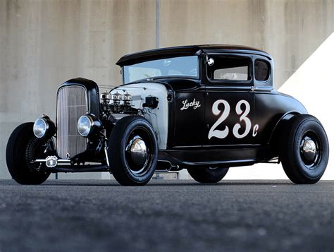 VONSKIP AUTOHOLIC HOTRODS KUSTOMS CLASSIC CARS Ford Model A Coupe Hot Rod