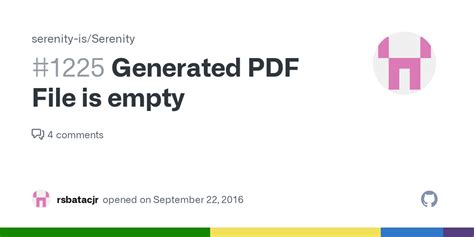 Generated Pdf File Is Empty · Issue 1225 · Serenity Isserenity · Github