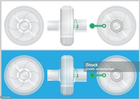 현대 클리어 가드 호흡 필터입니다 3 차원 벡터 일러스트 레이 션 건강관리와 의술에 대한 스톡 벡터 아트 및 기타 이미지