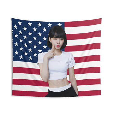 Le Sserafim Chaewon Flag Chaewon American Flag Tapestry Tapestry For