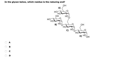 Solved In The Glycan Below Which Residue Is The Reducing
