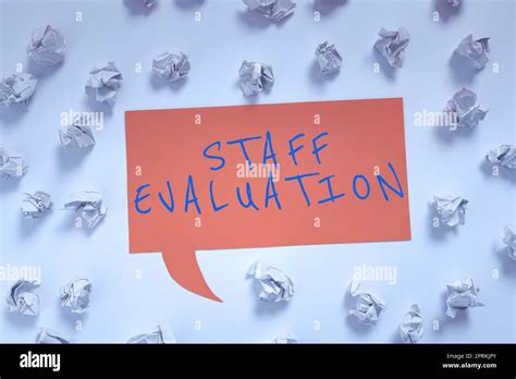 Text Showing Inspiration Staff Evaluation Business Concept Clarifies