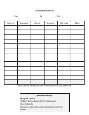 Baby Daily Intake And Output Log Feeding Wet Diapers Stools Course Hero