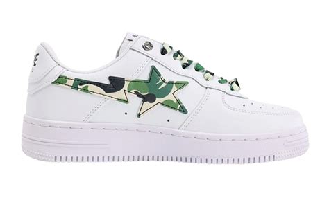 A Bathing Ape Bape Sta Low Abc Camo White Green Neueste Version Reps