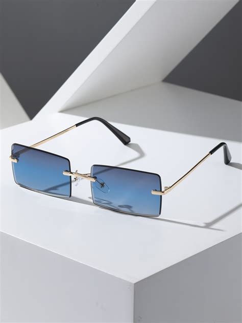Men Square Lens Rimless Fashion Glasses Mens Glasses Glasses