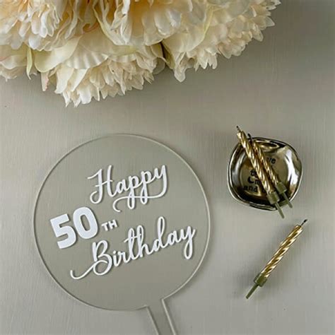 Happy 50th Birthday Cake Topper ⋆ Spend With Us Buy From A Bush