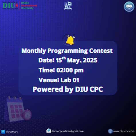 🚀 unleash your coding power join the monthly programming contest powered… diu computer