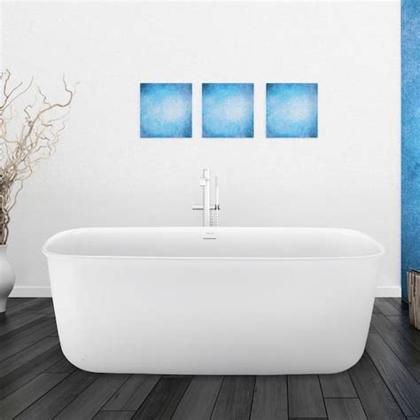 Upiker 63 In Acrylic Flatbottom Non Whirlpool Bathtub With Roll Top