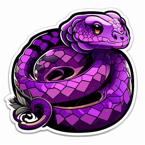 Premium Vector Amethystine Python Scrub Python Sticker Vector Illustration