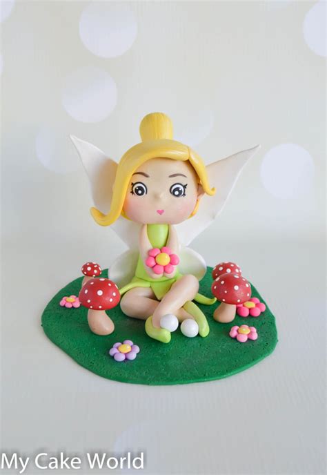 Tinker Bell Cake Topper Fairy Cake Topper Tinkerbell Cake Tinkerbell Topper Fairy Theme