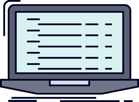 Api App Coding Developer Laptop Flat Color Icon Vector 15081461 Vector