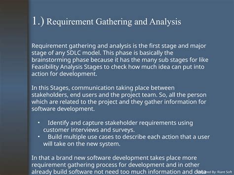 Six Stages Of Software Developement Life Cycleppsx