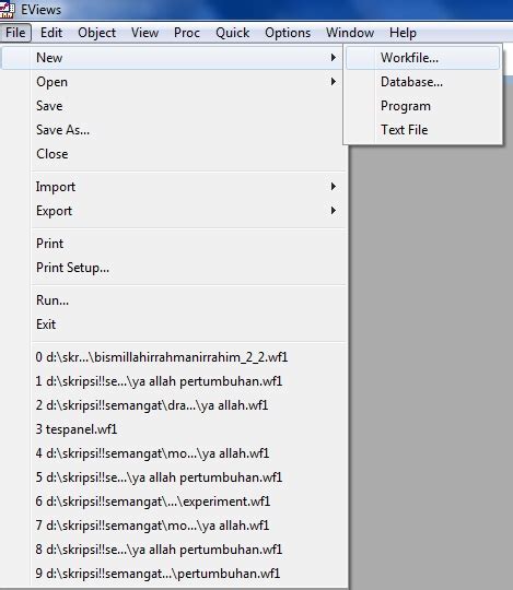 Tutorial Eviews Import Data Panel File Ms Excell Dan Estimasi Dengan