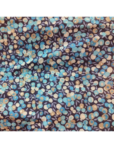 Tissu ameublement coton cretonne motif floral baie sauvage au mètre