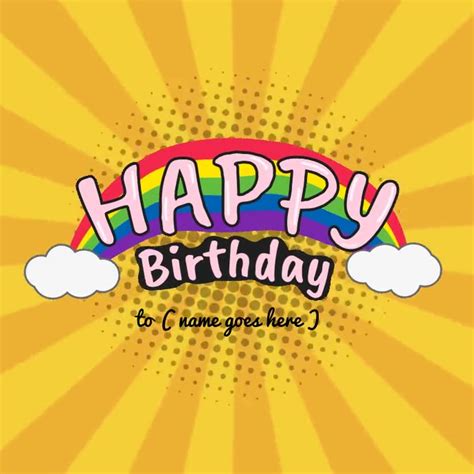 Happy Birthday Animated Greeting Card Templat Template Postermywall