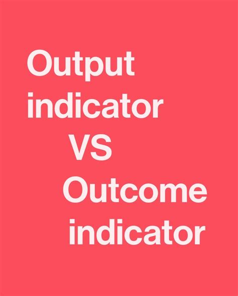 How To Distinguish Between An Output Indicator And An Outcome Indicator Thierry A Zoungrana
