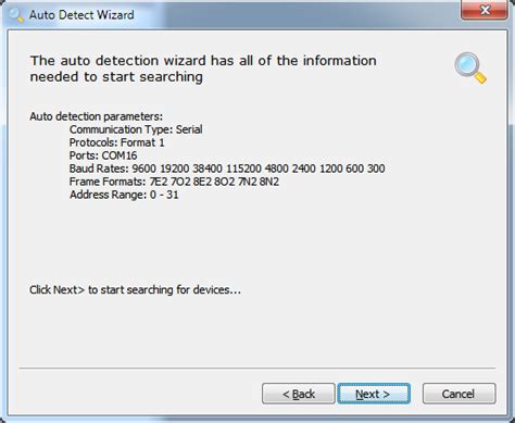 Fernhill SCADA Mitsubishi Melsec Serial Autodetect Wizard