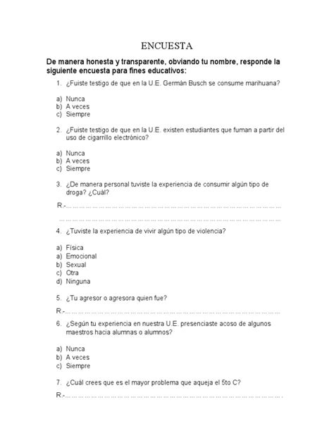 Encuesta Sociales Pdf