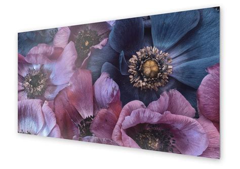 Panel kuchenny HOMEPRINT Różowe kwiaty anemony 100x50 cm HOMEPRINT