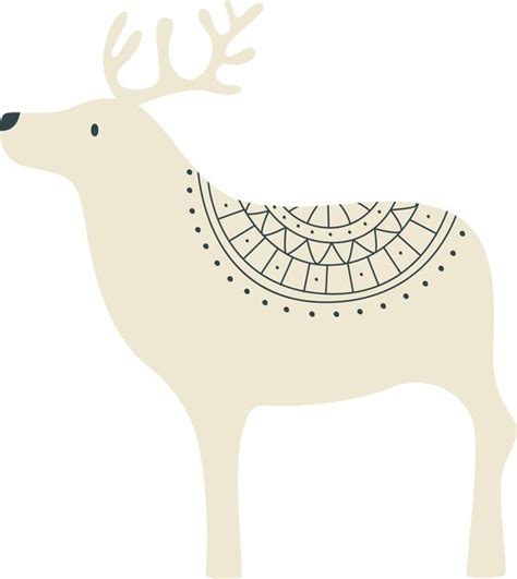 Premium Vector Elk With Scandinavian Pattern Clip Art Library