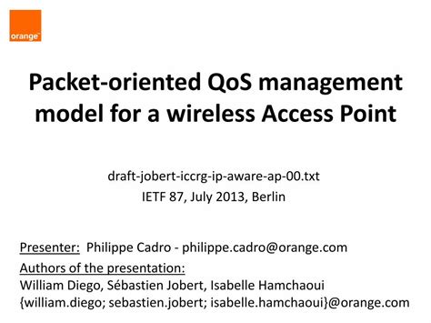 pdf packet oriented qos management model for a wireless access point