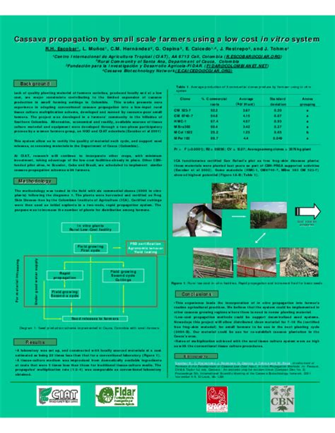 Pdf Cassava Propagation By Small Scale Farmers Using A Low Cost Cassava Propagation By Small