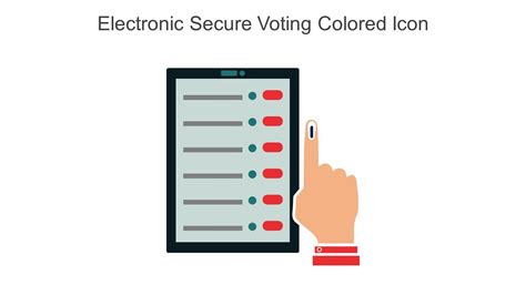 Electronic Secure Voting Colored Icon In Powerpoint Pptx Png And
