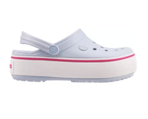 ᐈ Кроксы женские голубые с белой платформой Сабо Crocs Platform ...