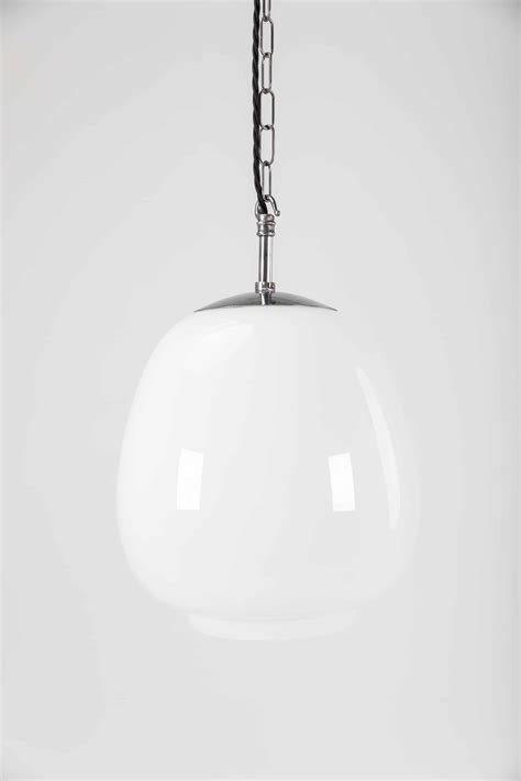 Diffused Mid Century Tulip Opaline Pendant Lamp Antiques Workshop Exceptional Vintage