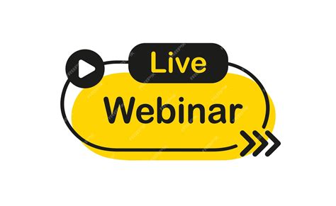 Premium Vector Live Webinar Button Icon Emblem Live Stream Label