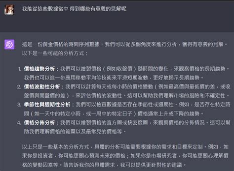 上傳chatgpt黃金近五年價格，讓最新功能code interpreter分析波動性【chatgpt第四集】 abby queen 艾比女王宇宙