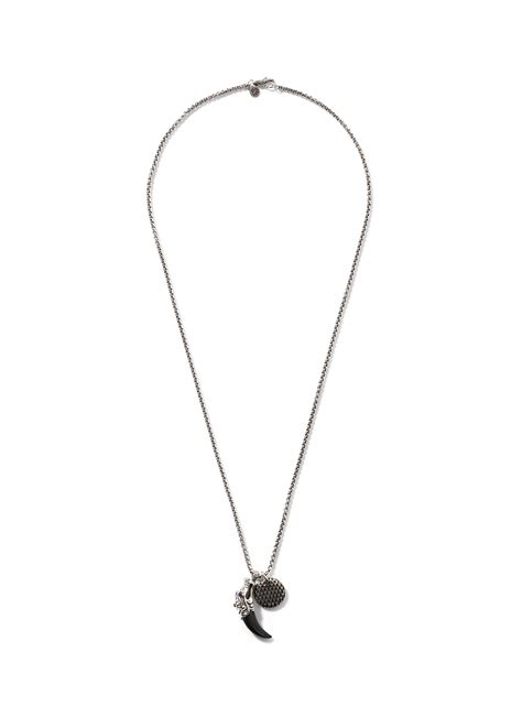 John Hardy ‘legends Naga Sapphire Obsidian Sterling Silver Pendant