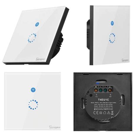 Smart ключ Sonoff T4EU1C Wi Fi Бял eMAG bg