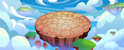 Arcade Game Levels Map With Floating Islands Vector Image