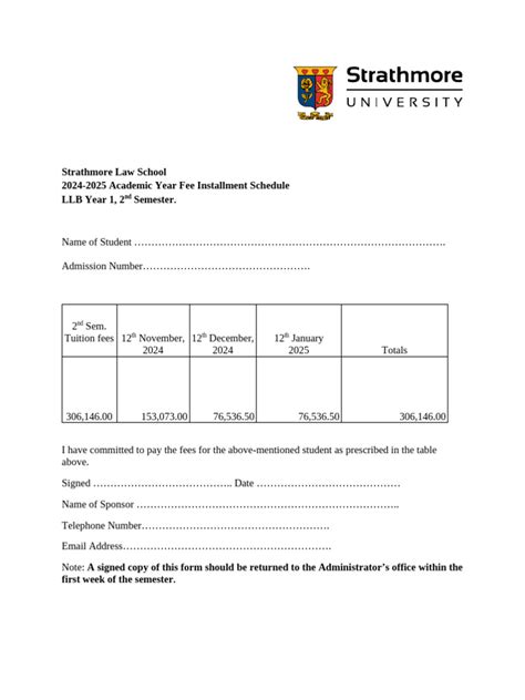 12 Fee Installment Plan Form 2024 2025 Pdf