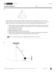 AP Physics Dynamics FRQ Quiz Forces Mass Speed And Course Hero