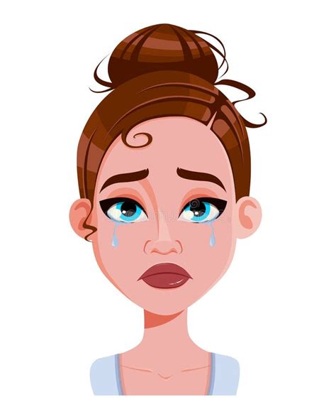 Face Expression Of Beautiful Woman Female Emotion Stock Vector