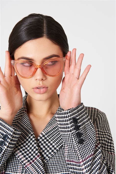 Pointy Colored Sunglasses Orange Na Kd
