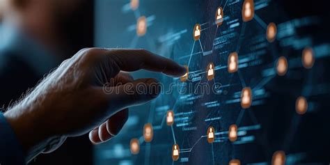 Holographic Crm Database Visualizing Customer Segments With Futuristic