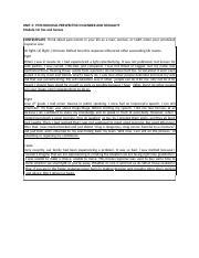 Module Sex And Senses Docx UNIT PSYCHOSOCIAL PERSPECTIVE IN GENDER AND SEXUALITY Module