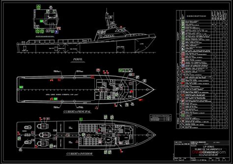 44 Venus Boat 2d Cad Blocks
