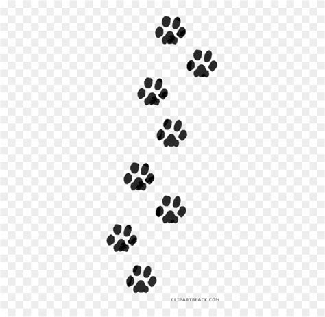Paw Print Clip Art Black And White