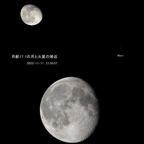 特集 2022年11月11日 月と火星の大接近 天体写真ギャラリー