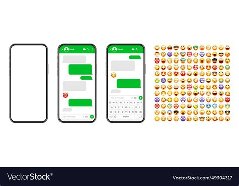 Smartphone Messaging App User Interface Design Vector Image